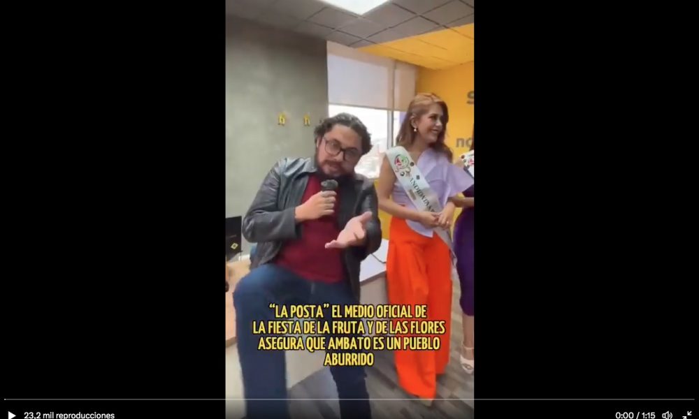 Esto dijo periodista de La Posta sobre Ambato en medio de una entrevista